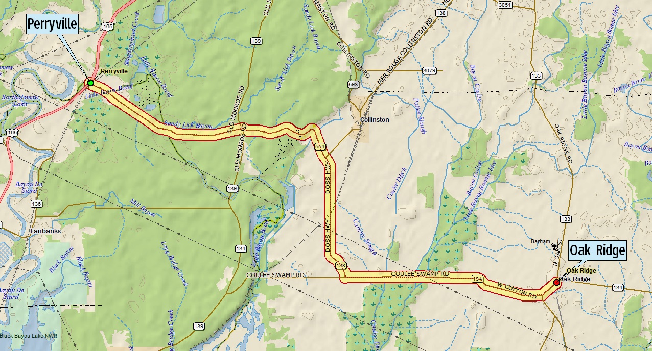 American Auto Trail-Louisiana Flatwoods (Perryville to Oak Ridge LA ...