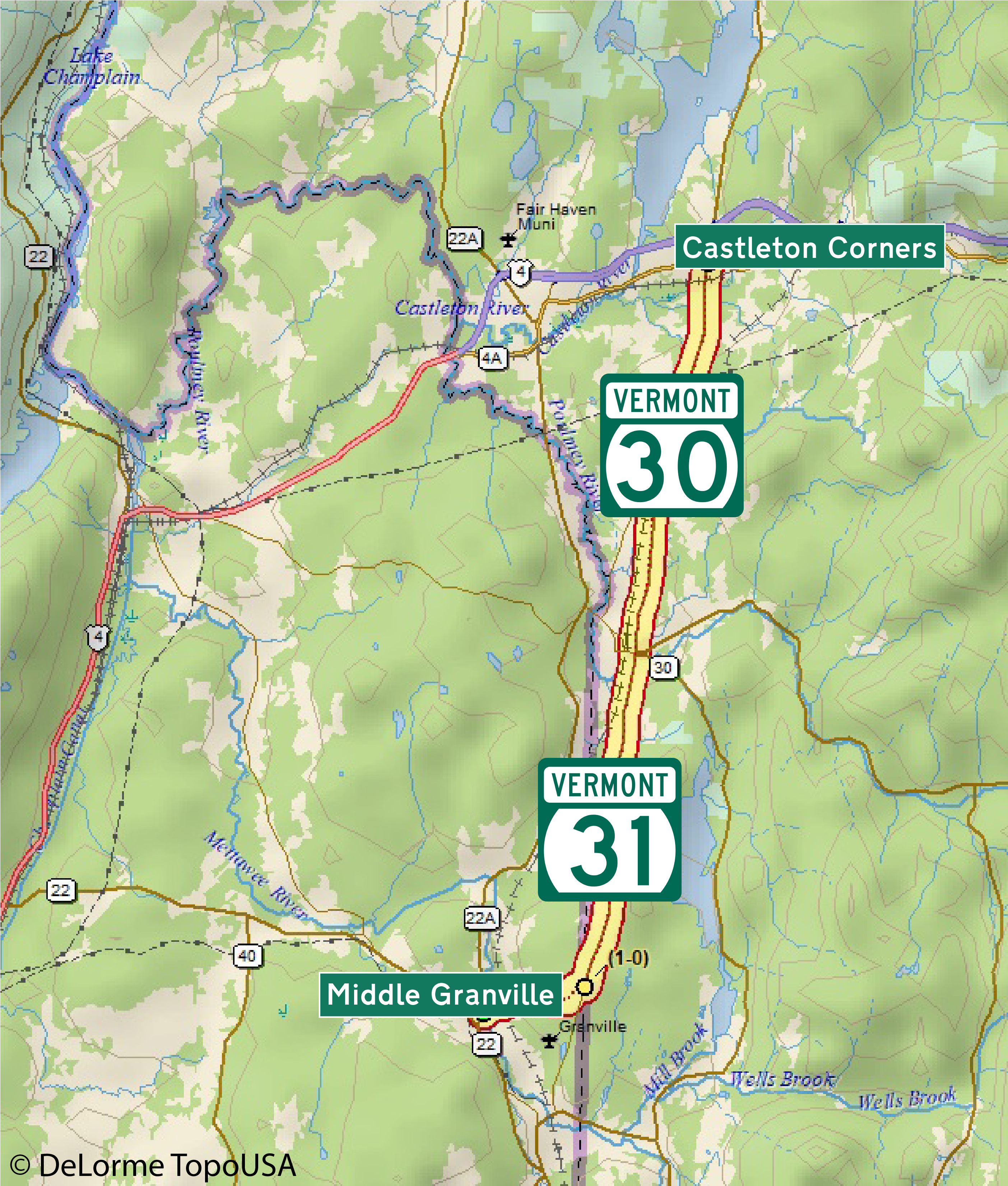 American Auto Trail-Rutland & Washington Railroad (Middle Granville NY ...