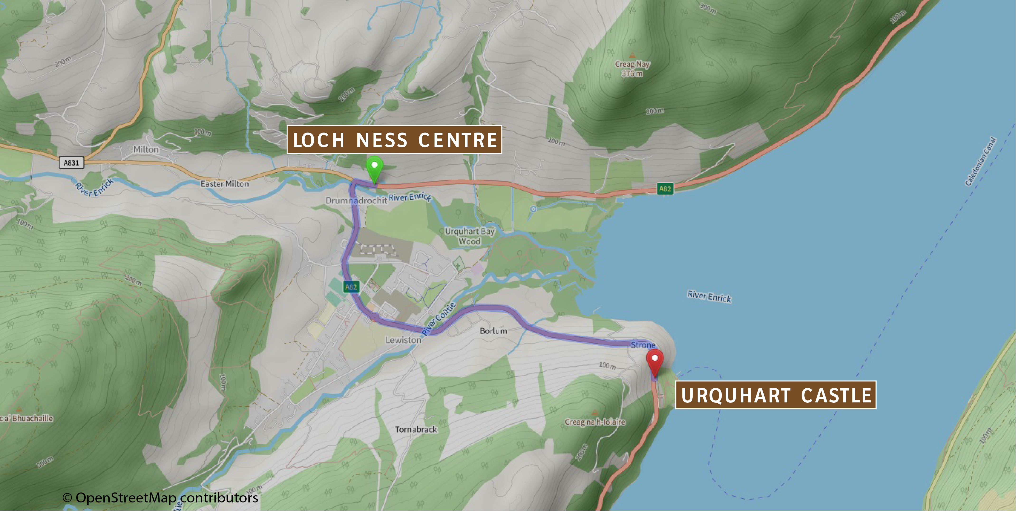 Scottish Auto Trail-Loch Ness Centre to Urquhart Castle, Scottish ...